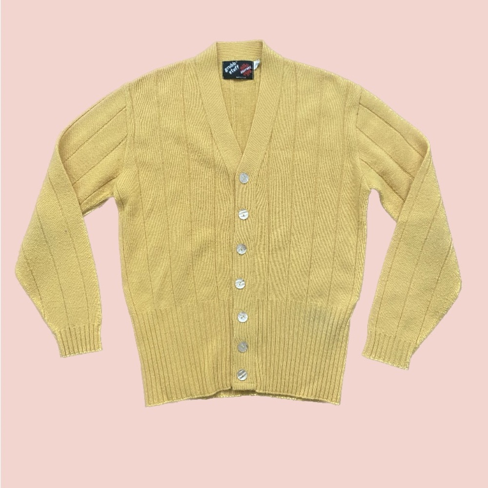 Vintage Grabb Stuff Robert Bruce Gold Cardigan - Gem